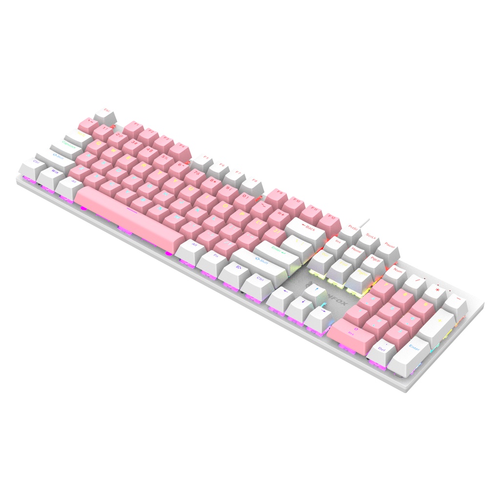 XUNFOX K50 Gaming Mechanical Keyboard USB Luminous Color Wired 104 keys ...