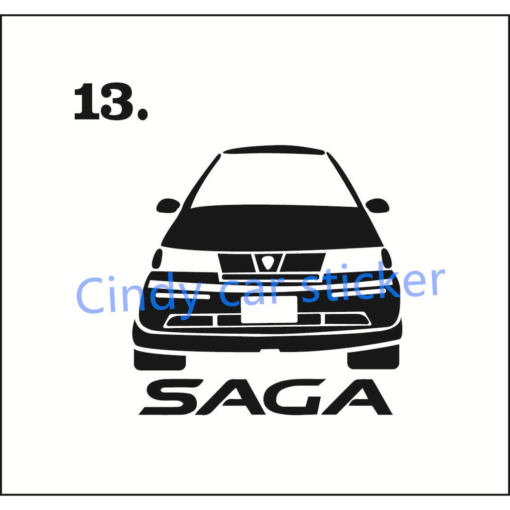 saga car sticker 13cm x 10cm | Shopee Malaysia
