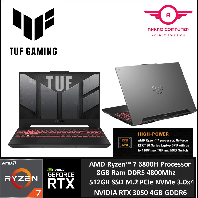Asus TUF Gaming A15 FA507R-CHN038W 15.6'' FHD 144Hz Gaming Laptop ...