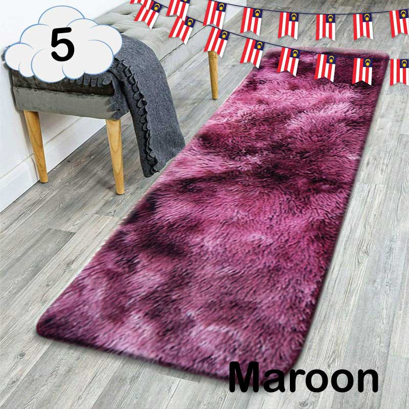 ZALALA TWO TONE FLUFFY SHAGGY CARPET RUNNER TATAMI ROOM LIVING RUGS ...