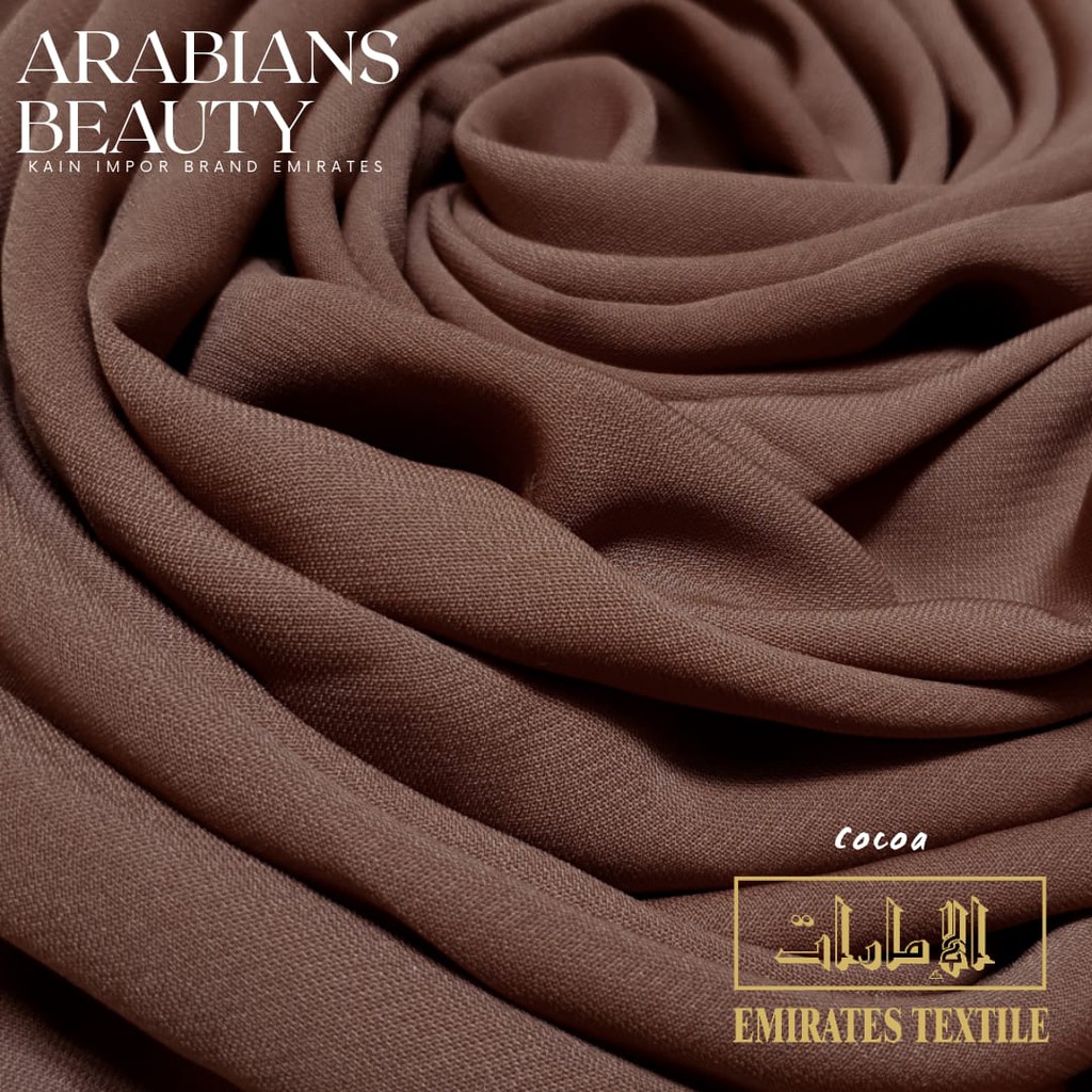 Imported emirates textile fabric in color cocoa embossed arabians ...