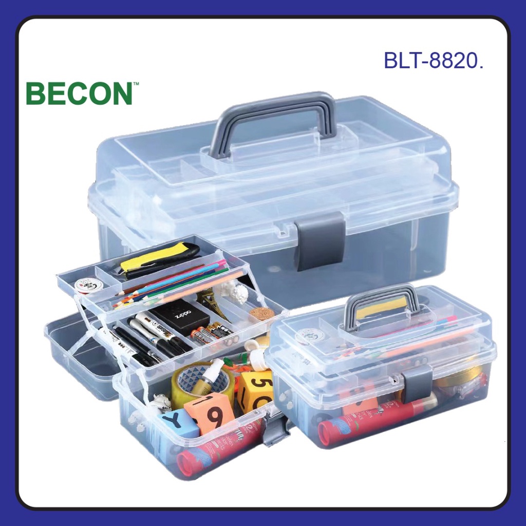UEW Multi Purpose Organizing Storage Box BLT-8820 Transparent | Shopee ...