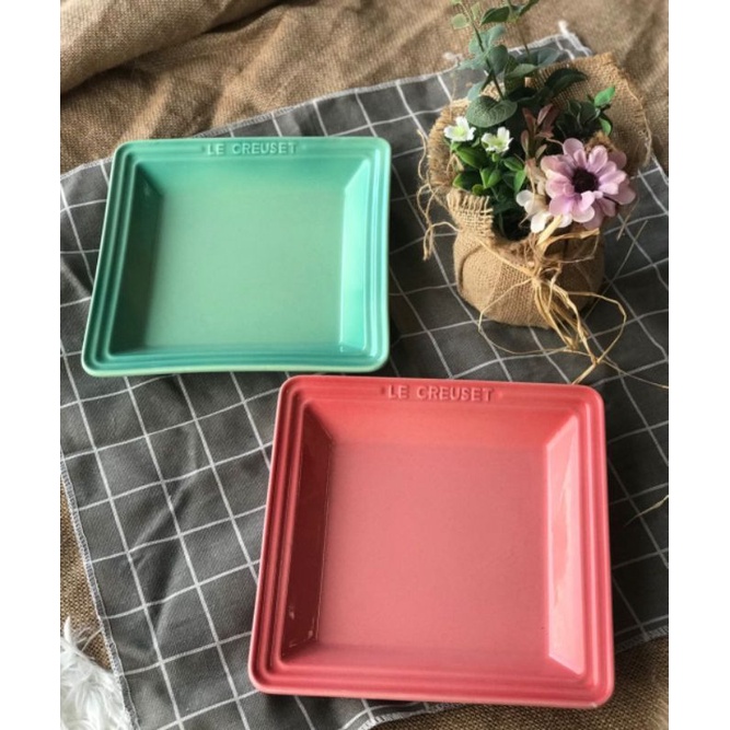 (Ready Stock) Colorful Le Crueset Square Shape Deep Plate (Rejected by ...