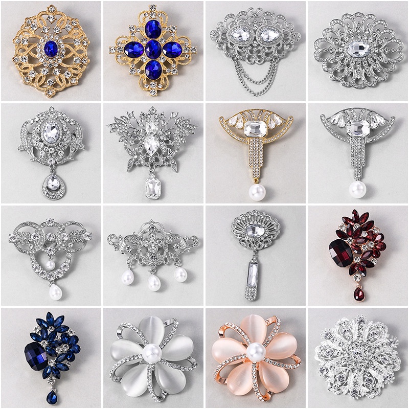 new high-end brooch female fixed clothes accessories brooch anti-glare ...