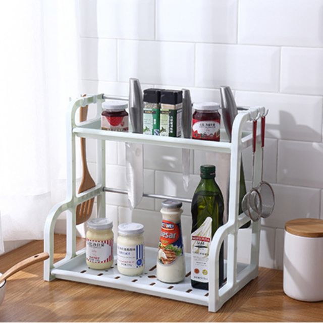 Kitchen Rack 2 Layer Condiment Rack Multipurpose Rak Dapur Rak Pelbagai ...