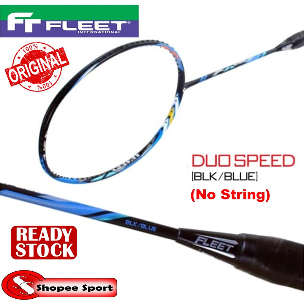 Fleet Duo Speed (Black Blue) (No Stringing) Badminton Racket | Shopee ...