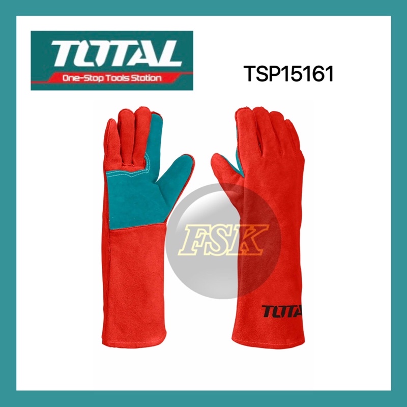 TOTAL Professional Welding Leather Gloves 16” / Safety Gloves / Sarung ...