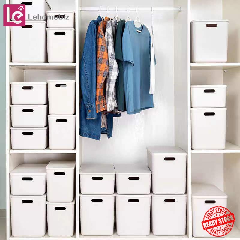 [LEHOMEBIZ] Storage box with lid Cosmetic packing box Clothing storage ...