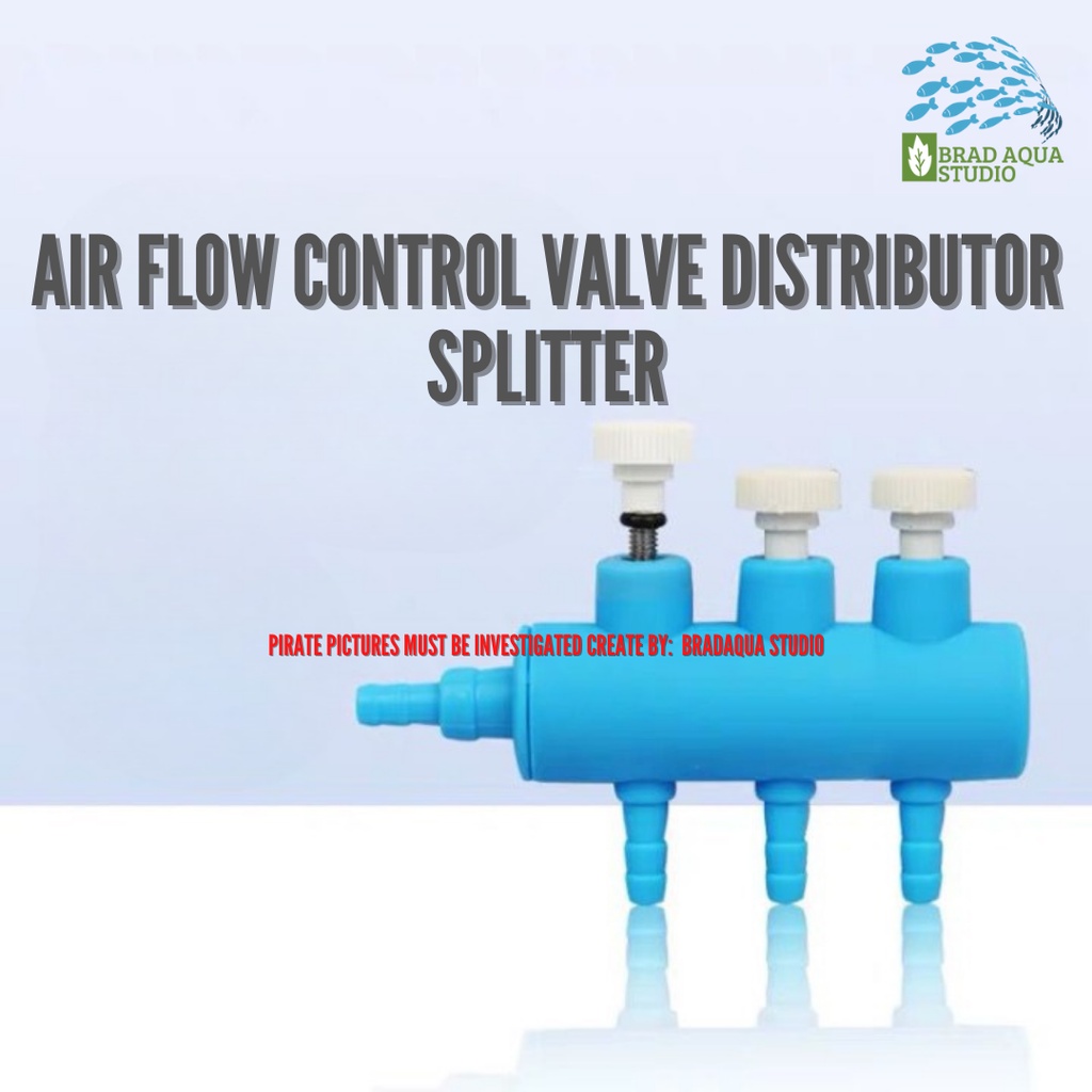 AQUARIUM Air Flow Control Valve Distributor Splitter Fish Tank Air Pump ...