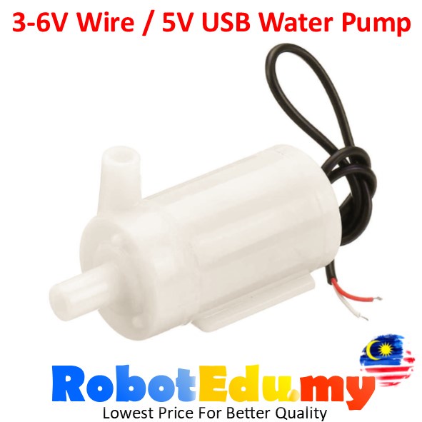 DC 3V-6V Wire / 5V USB Water Pump Waterproof Amphibious Submersible ...