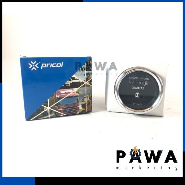 Pricol 52mm Round Quartz Hour Meter Gauge for Boat Car Truck Engine 12V 24V C400976 | Shopee ...