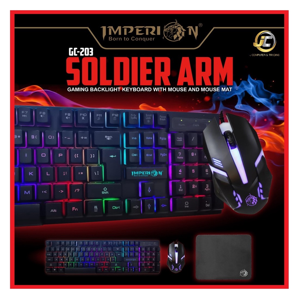 IMPERION GC-203 SOLDIER ARM KEYBOARD | Shopee Malaysia