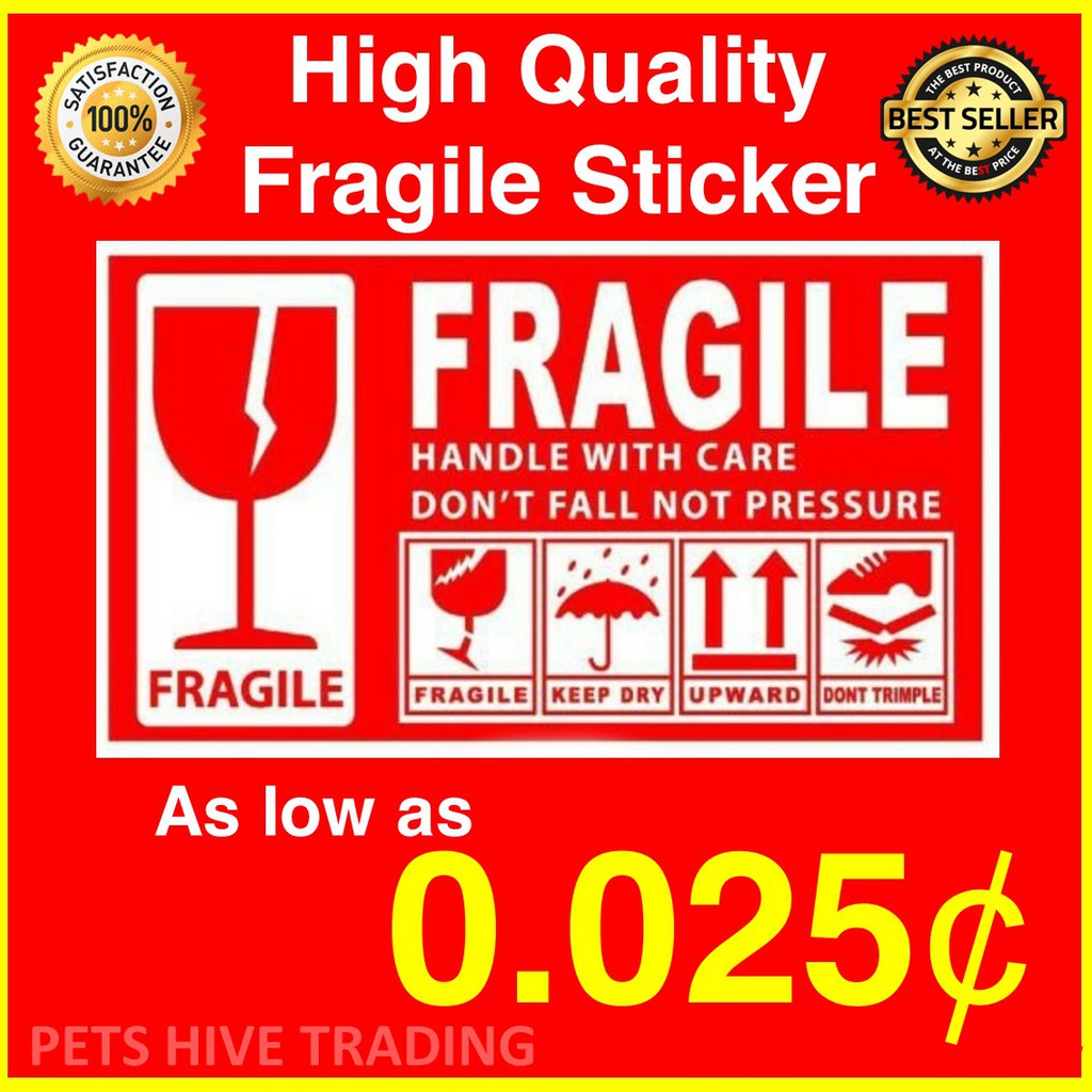 [Ready Stock] Fragile sticker Berbaloi- Harga Murah Good Quality ...