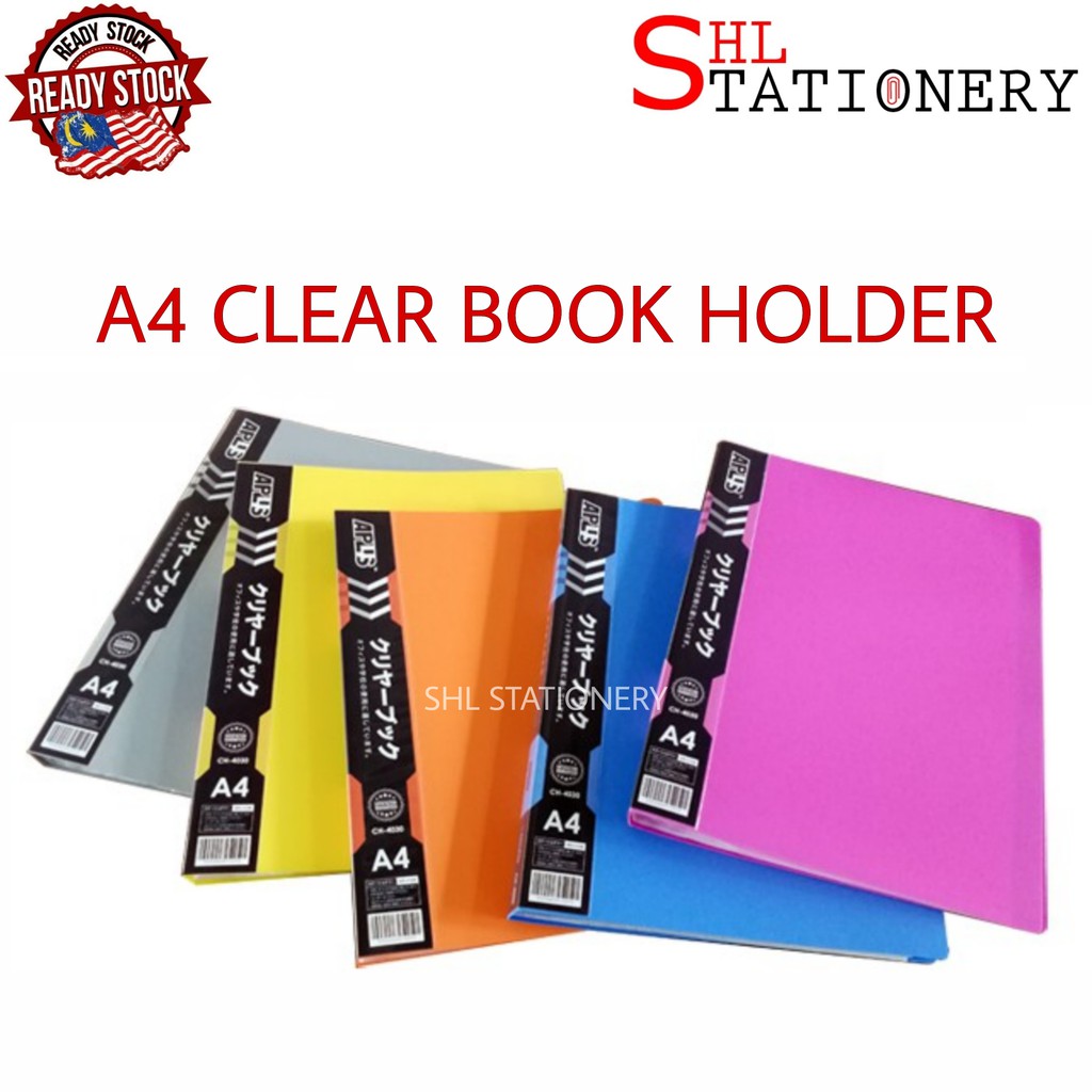 APLUS A4 Size Clear Book Holder 10 / 20 / 30 / 40 Pocket File ...