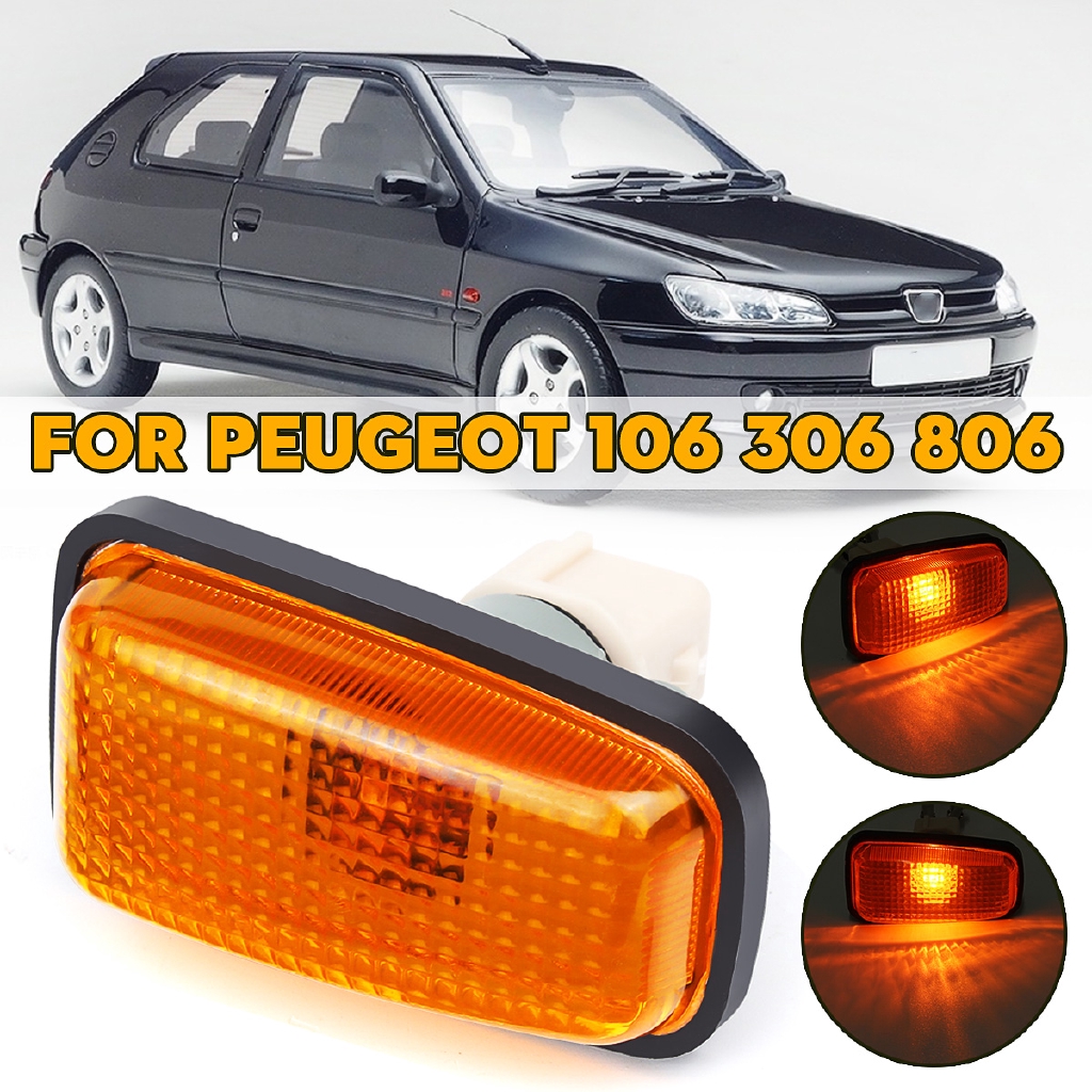 Side Marker Indicator Light Repeater Lamp 632567 Amber For Peugeot 106 ...