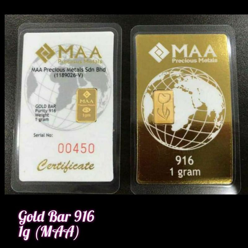 Gold Bar 916 1g (MAA) | Shopee Malaysia