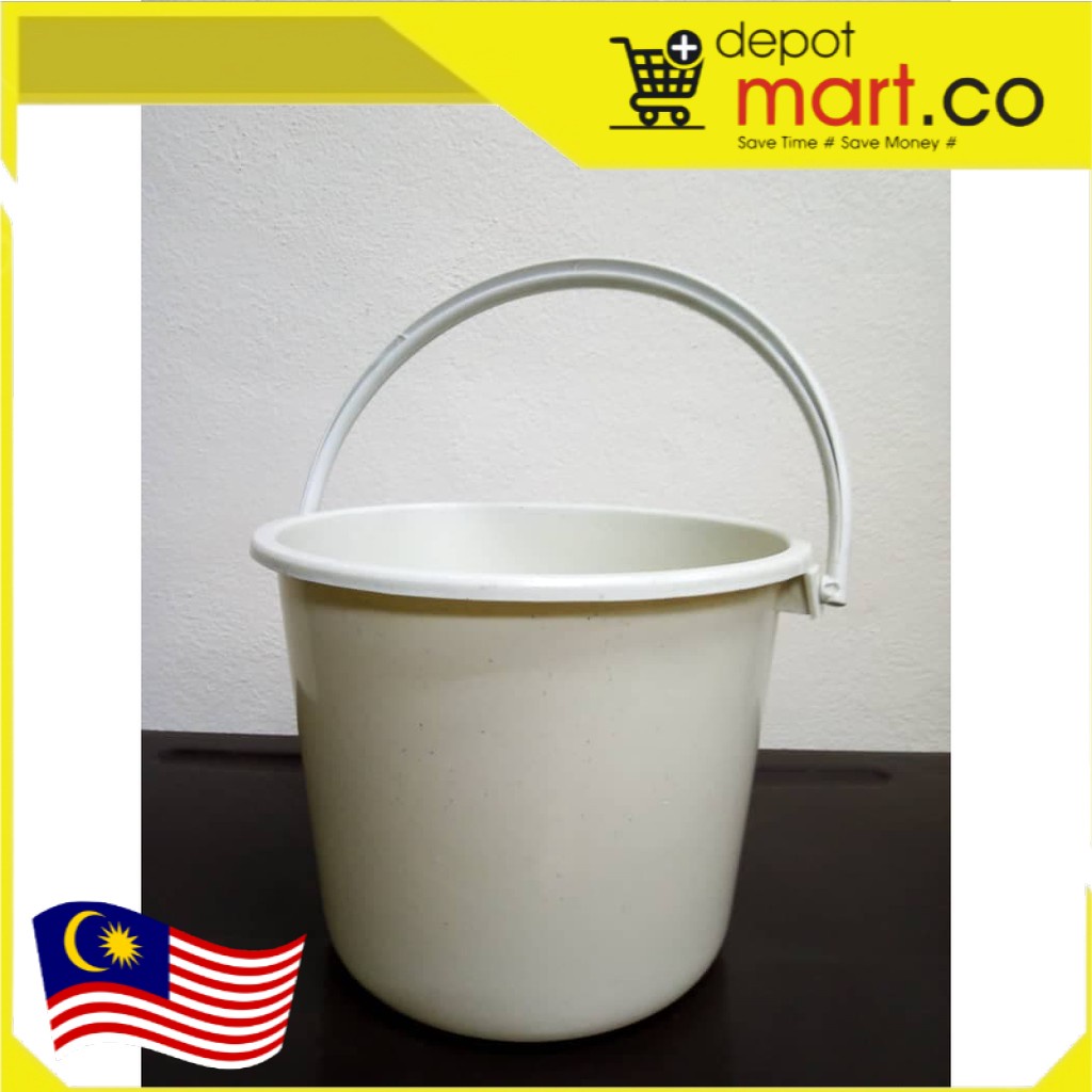 High Quality Plastic Solid Pail White Bucket With Handle / Baldi Tong ...