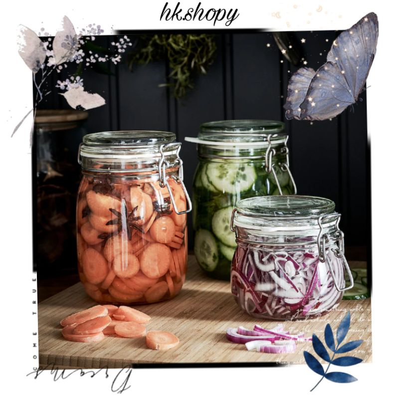 Balang Kedap Jar with Lid Clear Glass KORKEN IKEA Bekas Kedap Kaca ...