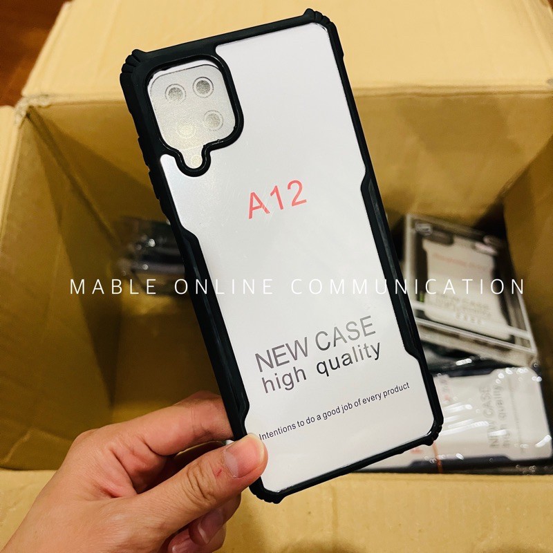 Samsung Galaxy A12 Anti-Drop Color Frame Hard Case (Black) | Shopee ...
