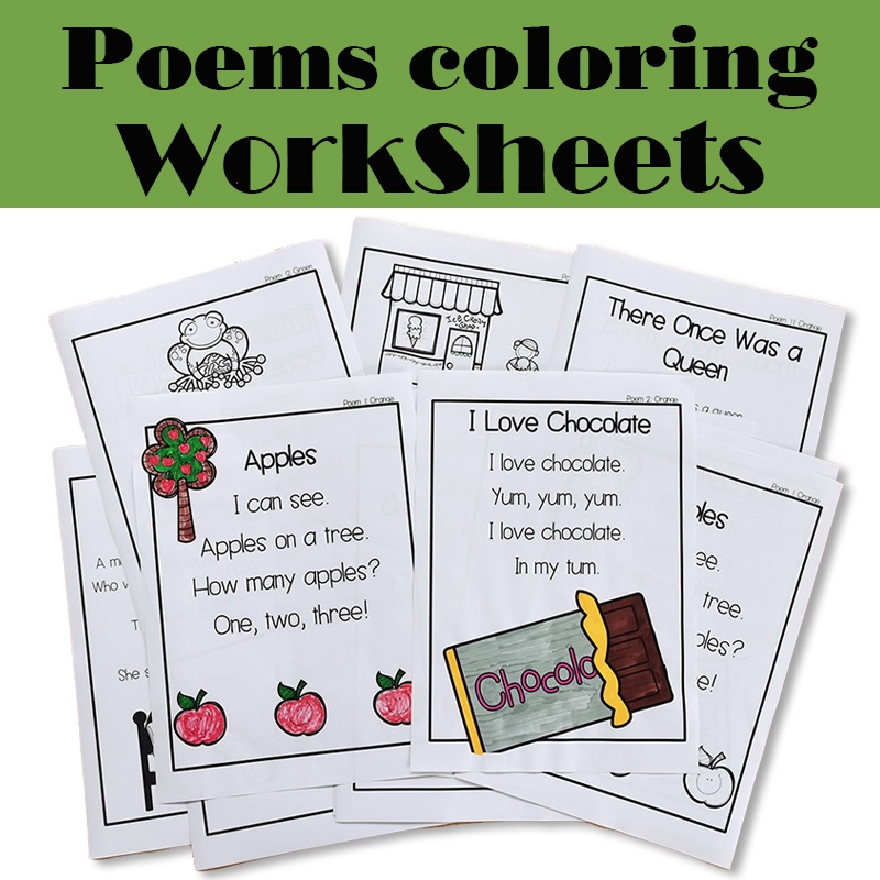 Short Poems Reading Passages Practice Exercise Paper Preschool Learning ...
