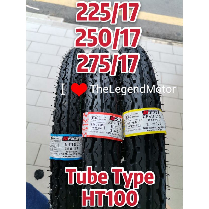 FKR TYRE TAYAR 17 Tube Tyre HT100 225-17 250-17 275-17 Tayar (Cutting ...
