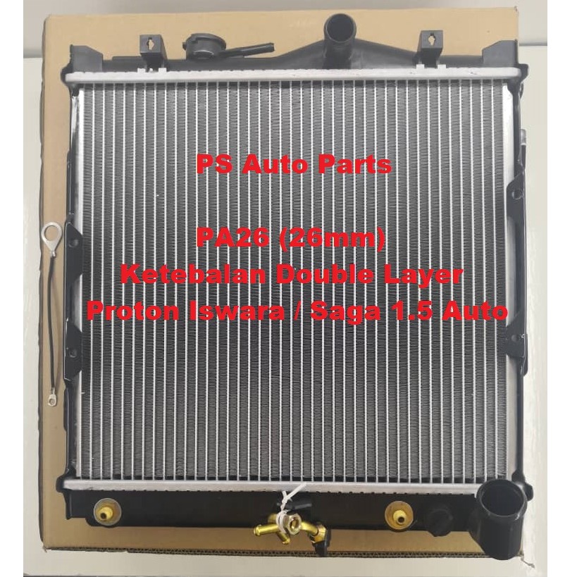 Radiator Proton Iswara / Saga 1.5 Auto Tangki Air Kereta Ketebalan PA26 ...