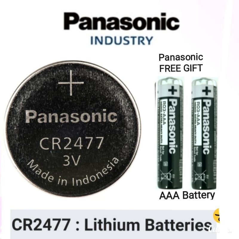 Panasonic CR2477 Battery NEW STOCK EXPIRY 12/2034 1PC+FREE GIFT ...