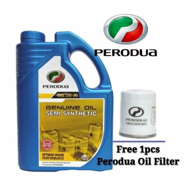 Perodua SAE 5W-30 SEMI SYNTHETIC 4L free 1pcs perodua oil filter ...