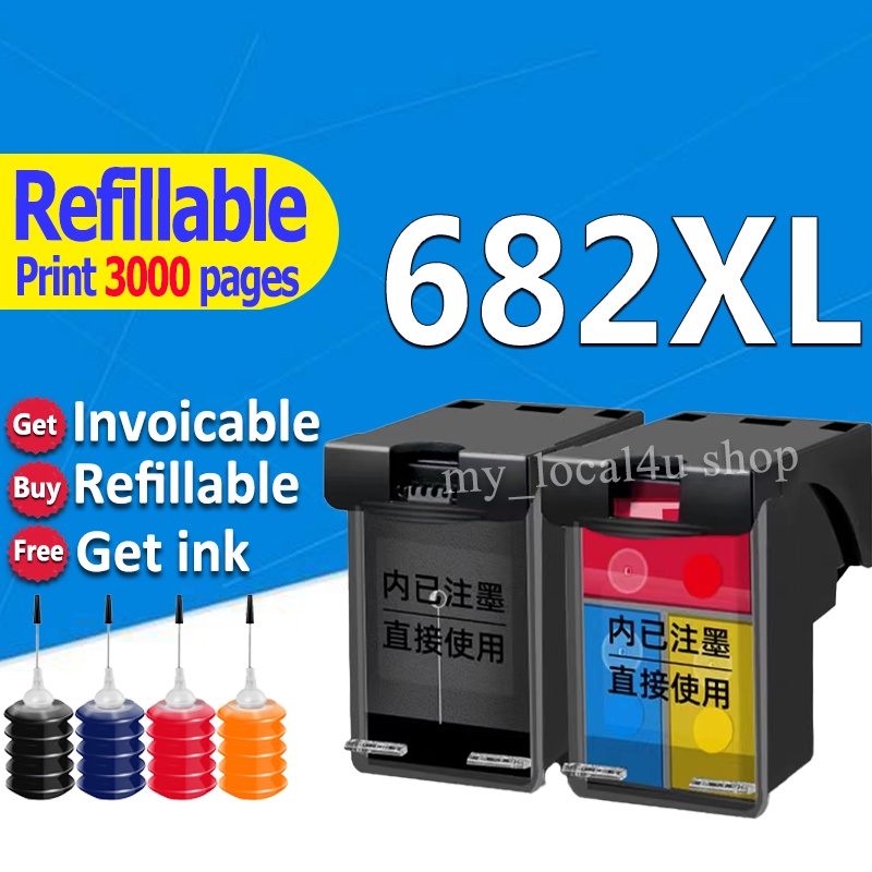 hp 682 ink hp682xl refillable ink cartridge Compatible for HP DeskJet ...