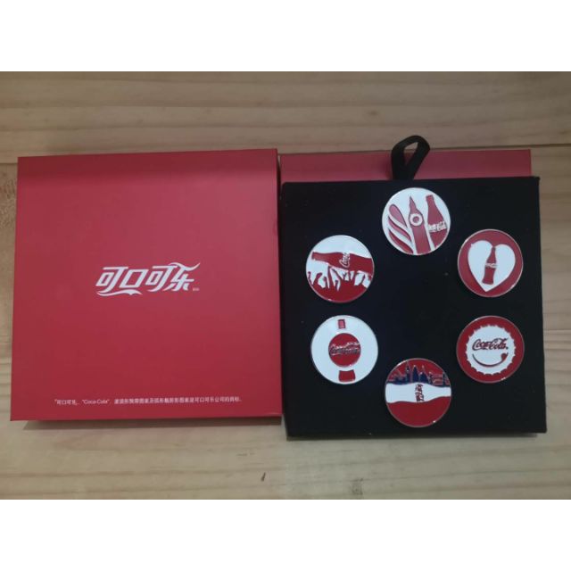 Coca Cola Metal Pin Badges set of 5 with Premium Hard Casing box ...