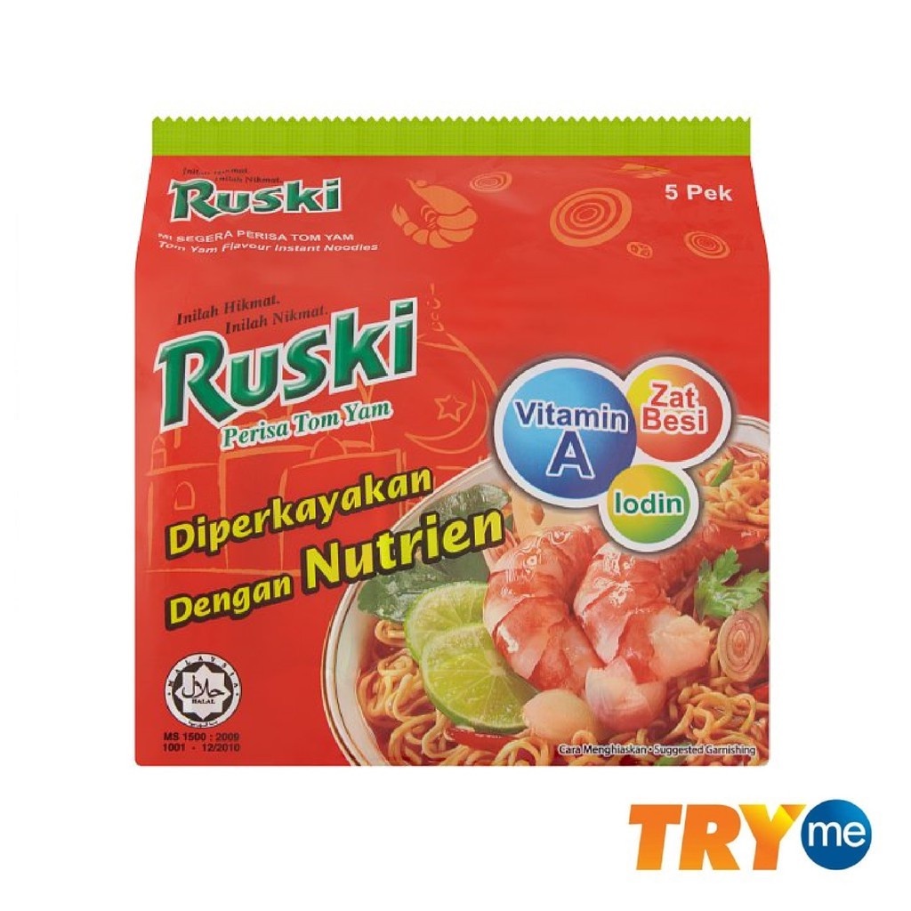 Ruski Instant Noodle Tom Yam (80g x 5s) | Shopee Malaysia