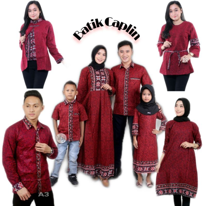 MERAH The Latest modern Family batik couple Set Of Family batik couple ...