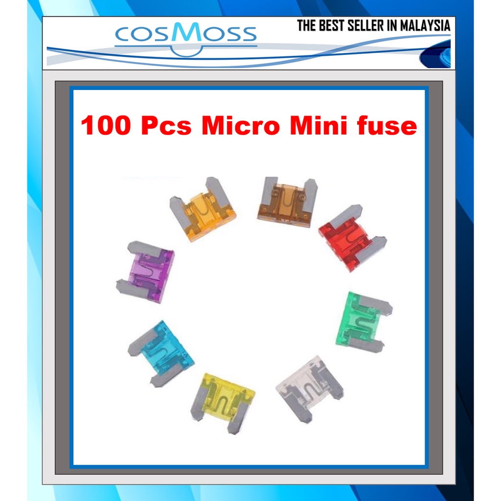 (100 PCS) CAR TOYOTA MICRO MINI PLUG IN FUSE 10A 15A 20A 25A 30A ...