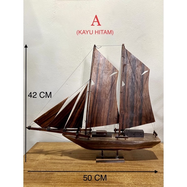 Perhiasan rumah kapal layar kayu jati hadiah jam | Shopee Malaysia