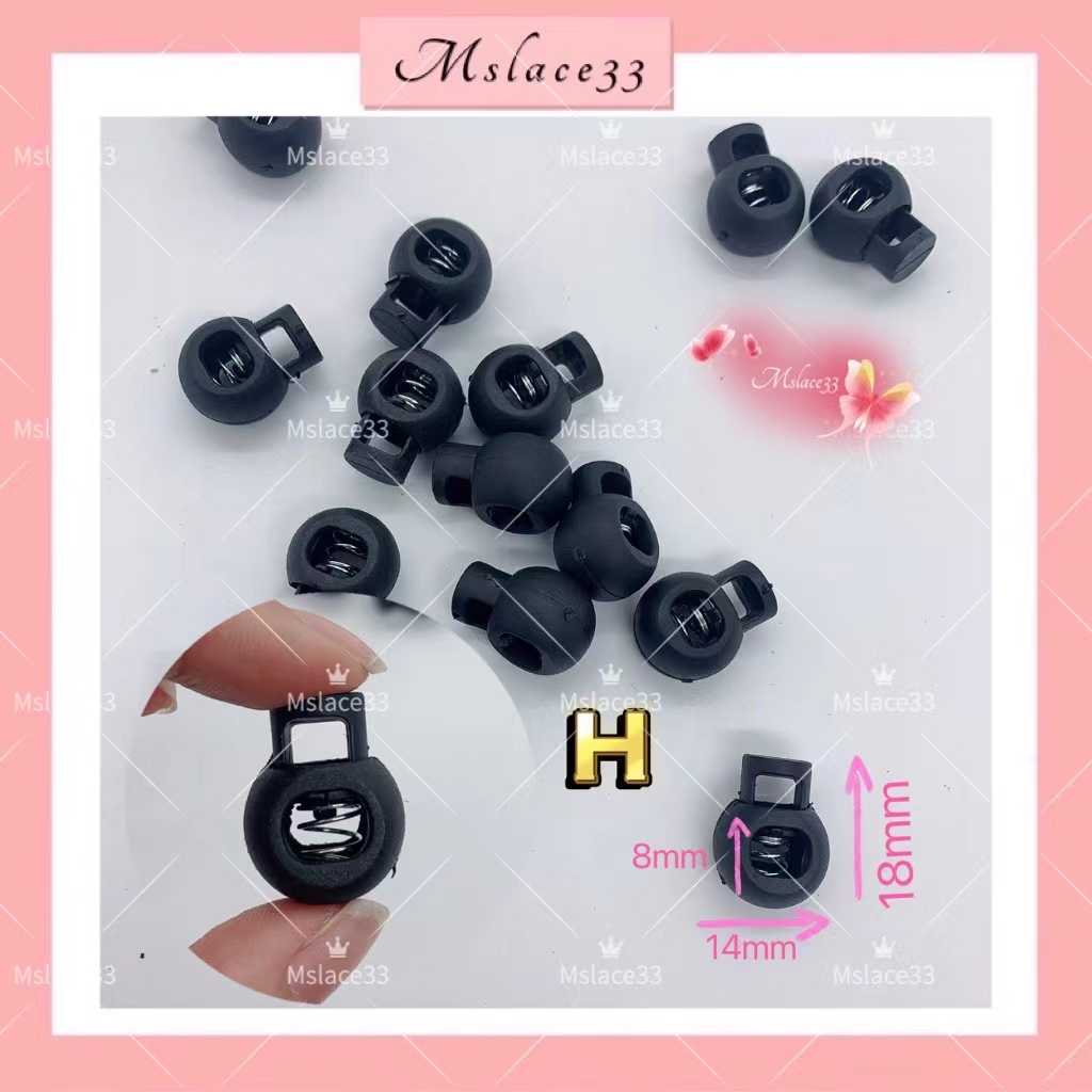 Drawstring Stopper Plastic Cord Lock Toggle Clips Barrel Stopper Rope ...