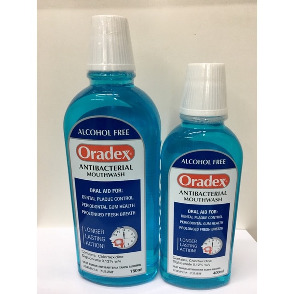 Oradex Antibacterial Mouthwash Alcohol Free (400mL/750mL) | Shopee Malaysia
