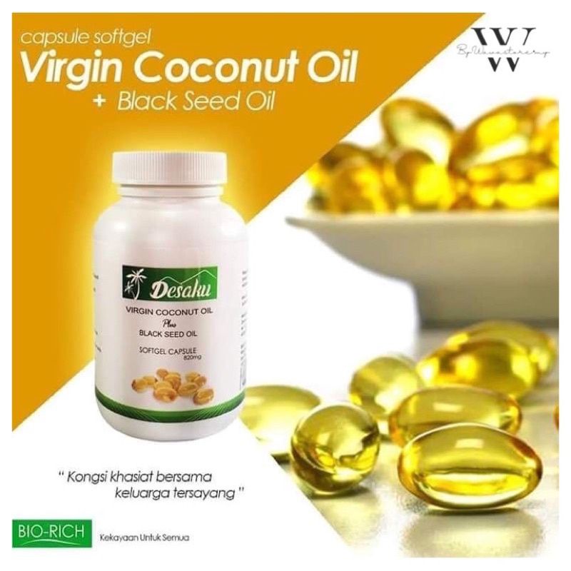 Biorich Softgel MINYAK KELAPA DARA + HABBATUS SAUDA 100 Biji Softgell ...