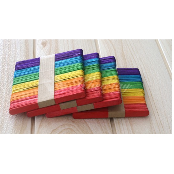 Colored ice cream sticks, colored tongue depressors | Shopee Malaysia