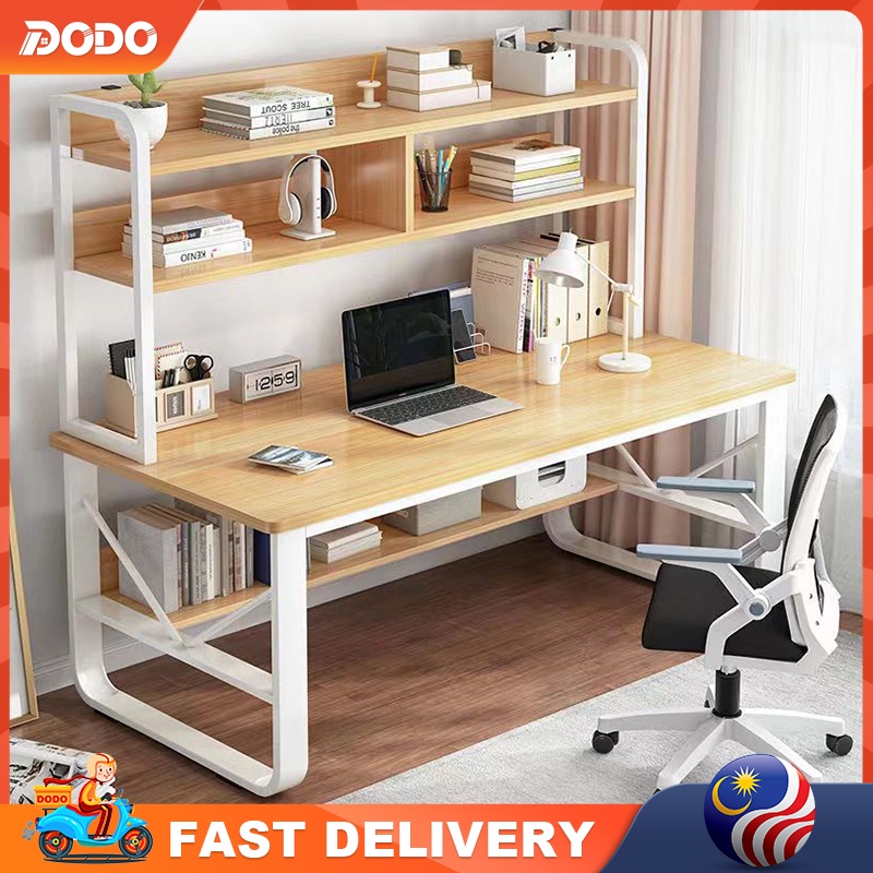 DO 120cm Computer Table with Book Shelf Study Desk Writing Desk Meja ...