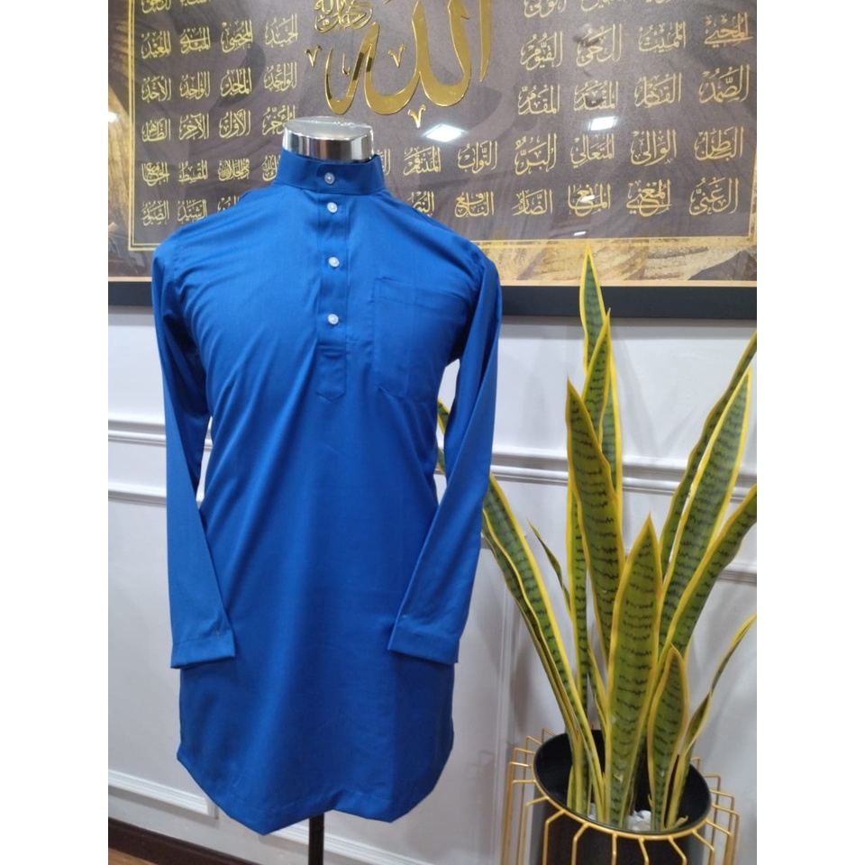 HOT ITEM BLUE KURTA ZULKIFLI BAJU KURTA MODEN TANGAN LEPAS SESUAI UNTUK ...