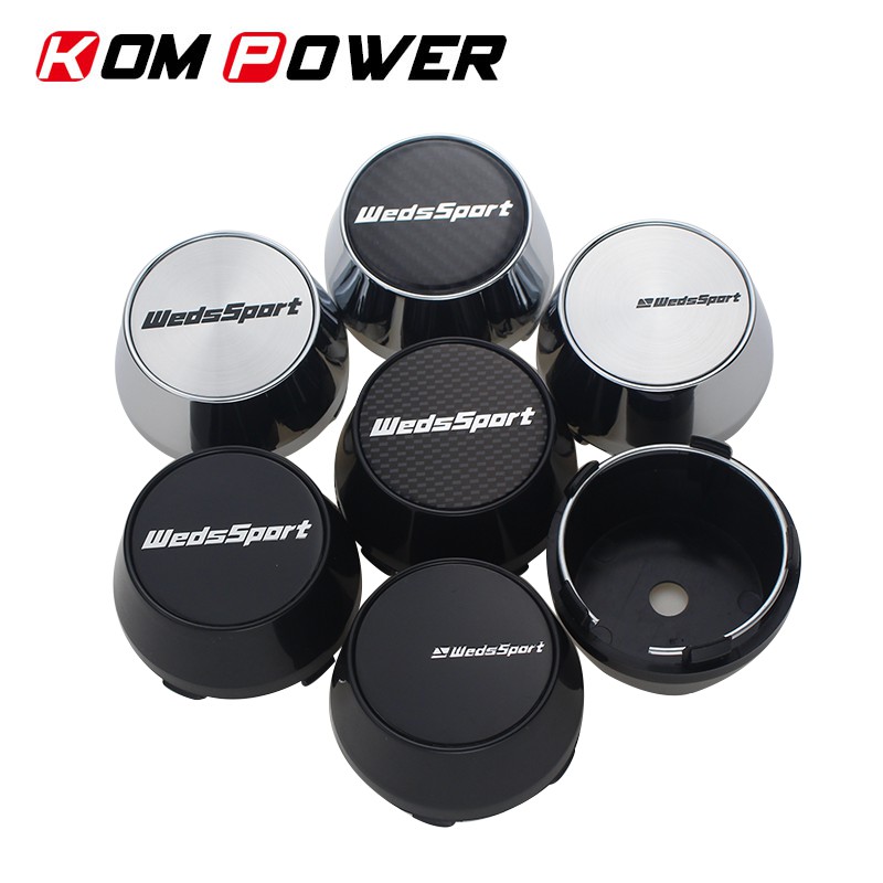 4PCS/SETS 60mm wheel center cap WEDSSPORT logo sticker wheel hub cap ...