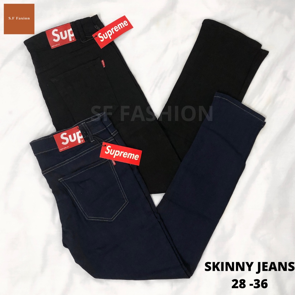 💯JEANS MEN SKINNY FIT STRETCHABLE DENIM KAIN GETAH SUPREME JEANS SELUAR ...