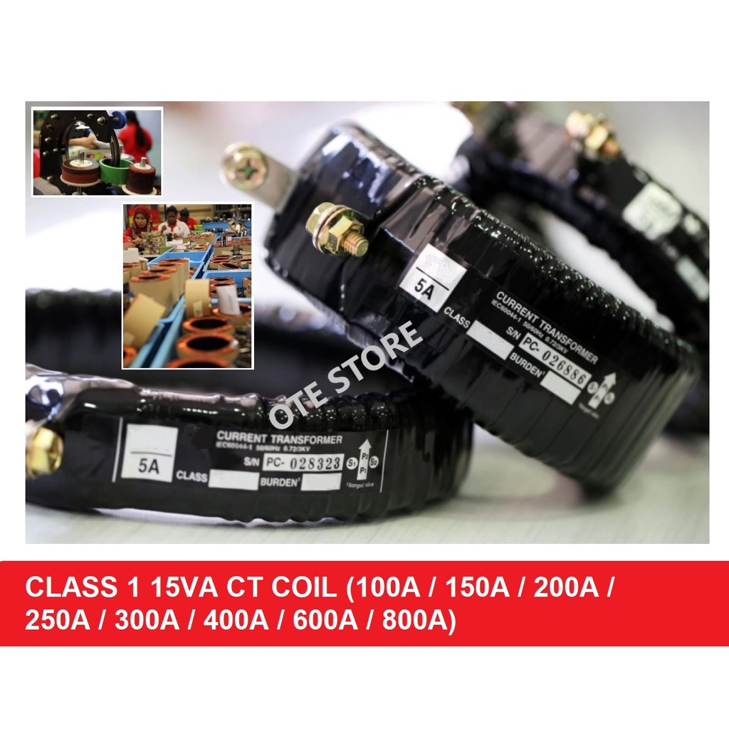 CLASS 1 15VA CURRENT TRANSFORMER CT COIL(100A / 150A / 200A / 250A ...