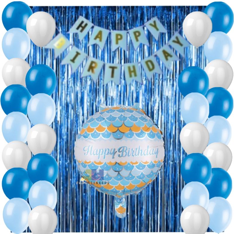 HBD SET - Happy Birthday Package Set - Blue Theme | Shopee Malaysia