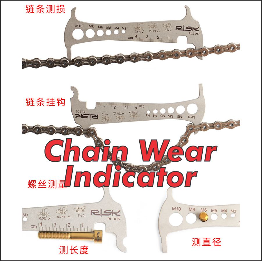IKIA 3 in 1 Chain Wear Indicator Cycling MTB RB MTB RB Check Rantai ...