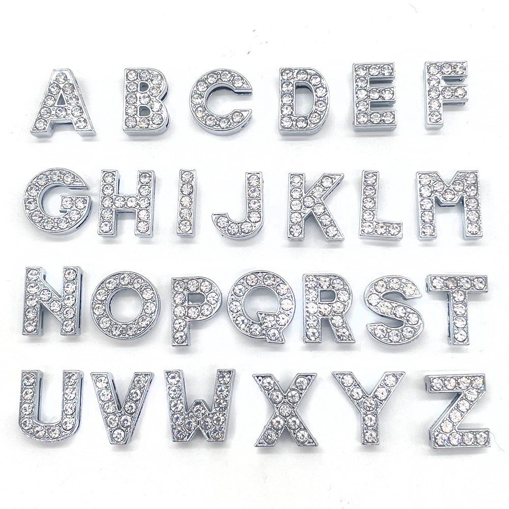 shiny letters jibbitz crocs charm crocs button DIY 洞洞鞋 selipar crocs ...
