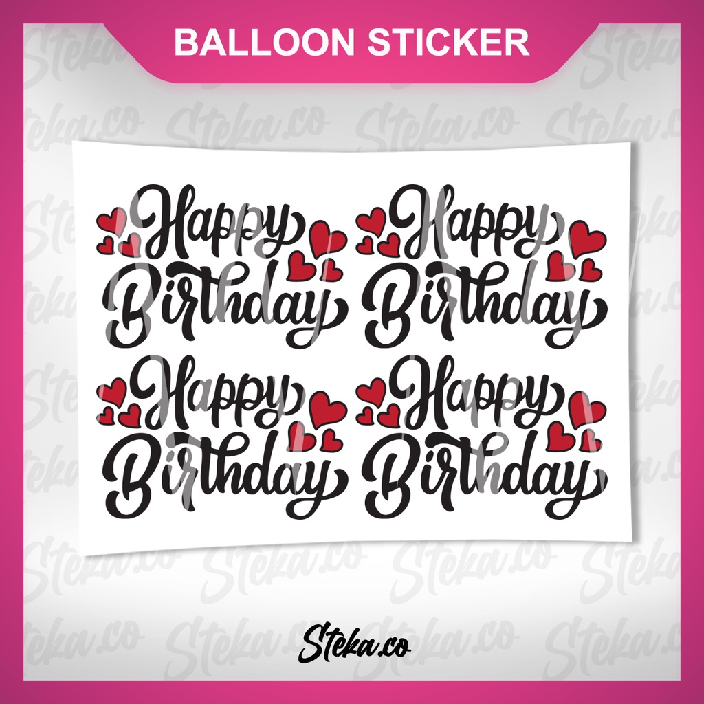 [ 4in1 ] Dalam Saiz A4 / Happy Birthday / Stiker Belon / Balloon ...