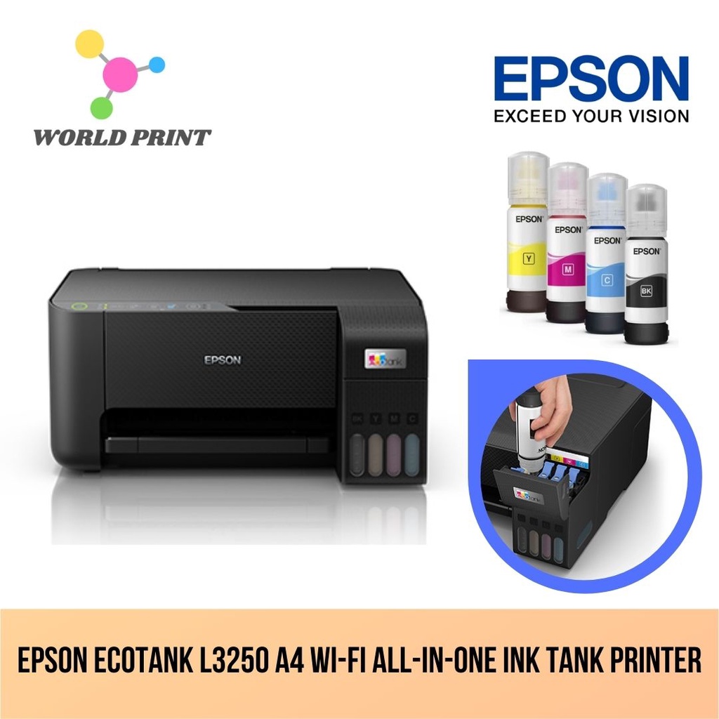Epson EcoTank L3250 A4 Wi-Fi All-in-One Ink Tank Printer (Print, Scan, Copy, Wireless) | Shopee ...
