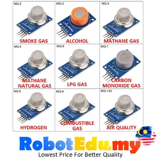 MQ Gas Detector Sensor MQ-2 MQ-3 MQ-4 MQ-5 MQ-6 MQ-7 MQ-8 MQ-9 MQ-135 ...