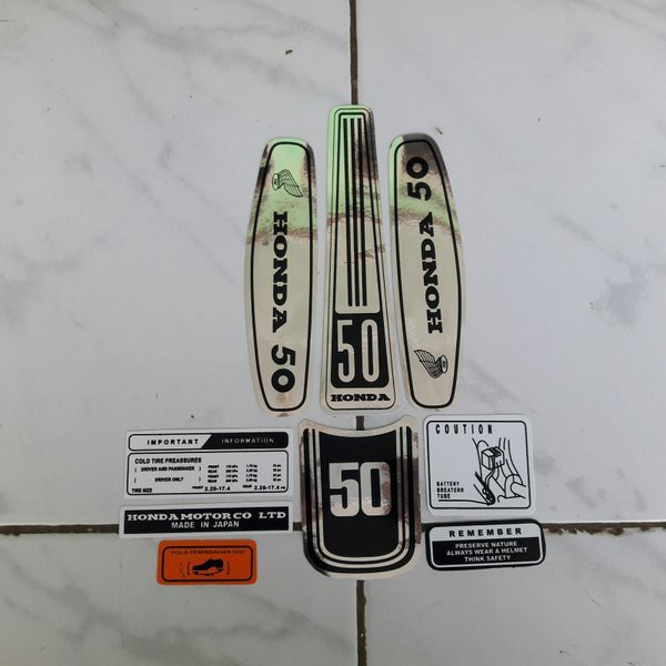 HITAM Honda c50 Black-silver Motorcycle Sticker | Shopee Malaysia